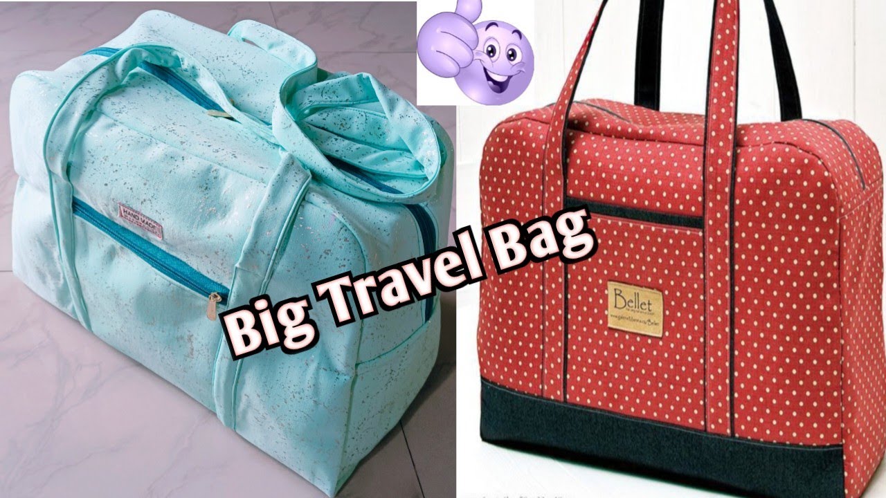 How to make travel bag cutting and stitching/Big size travel making at ...
