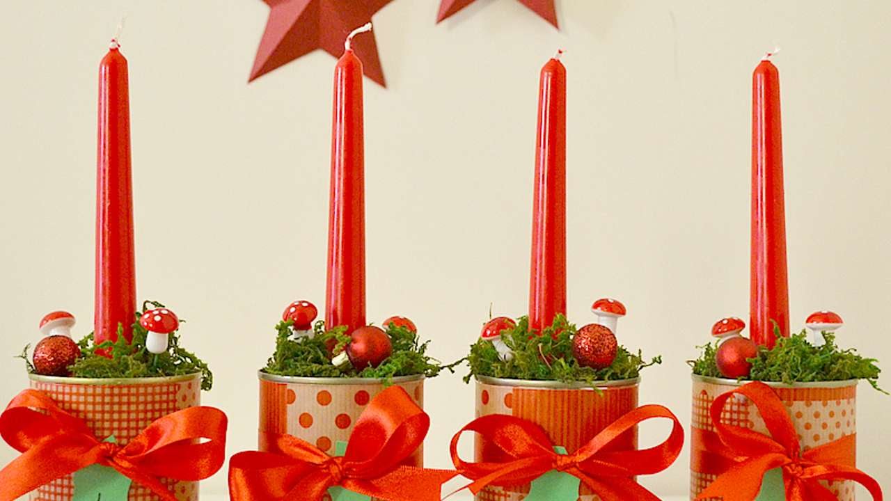 How To Make A Advent Crown With Tin Cans - DIY Home Tutorial ...
