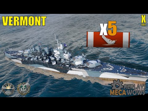 Vermont 5 Kills & 139k Damage | World of Warships Gameplay - YouTube