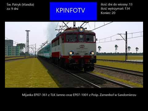 Mijanka EP07-371 z TLK Jamno oraz EP07-1001 z Pośp. Zamenhof w Sandomierzu - YouTube