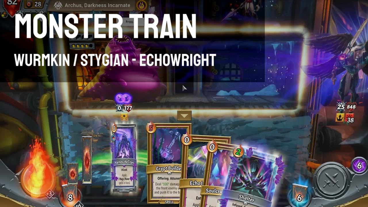 Monster Train - Wurmkin/Stygian team with Echowright, victory against ...