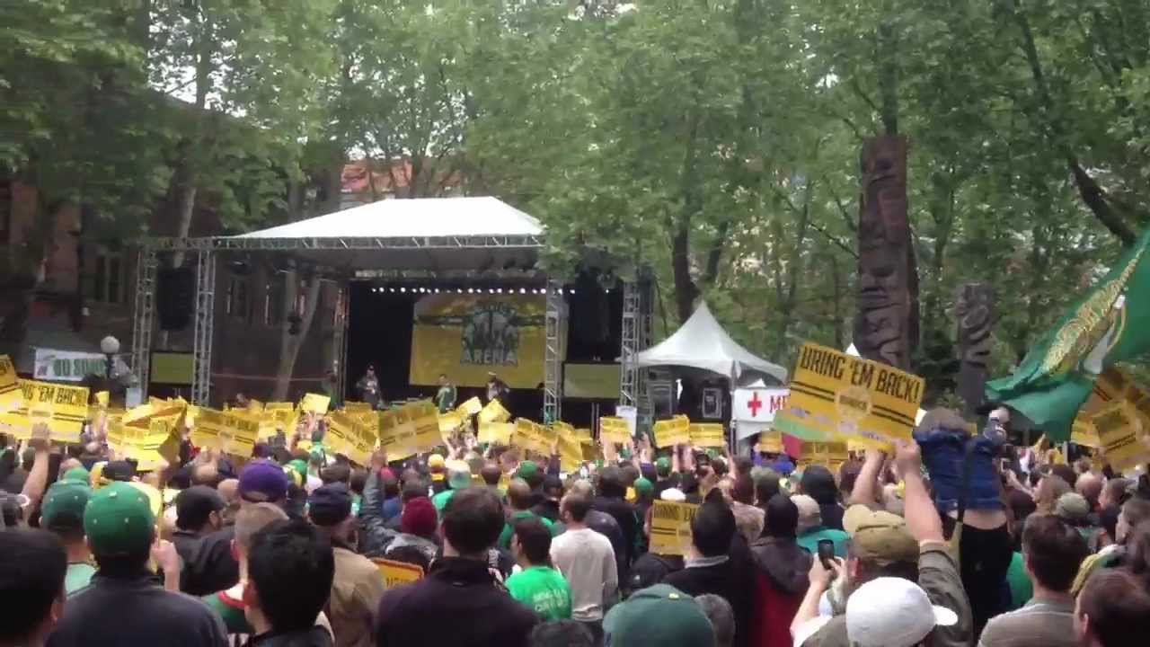 Seattle Sonics Arena Rally Footage | June 14, 2012 - YouTube