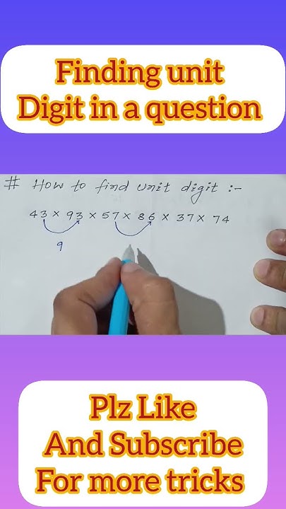 Finding unit digit trick - YouTube