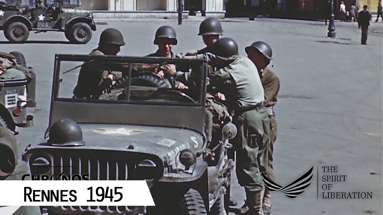 Rennes - Liberation in August 1944 (in color and HD) - YouTube