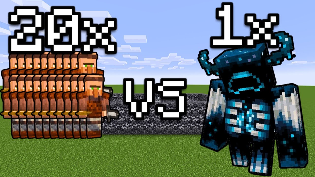 20x Guard Villagers VS 1x Warden - YouTube