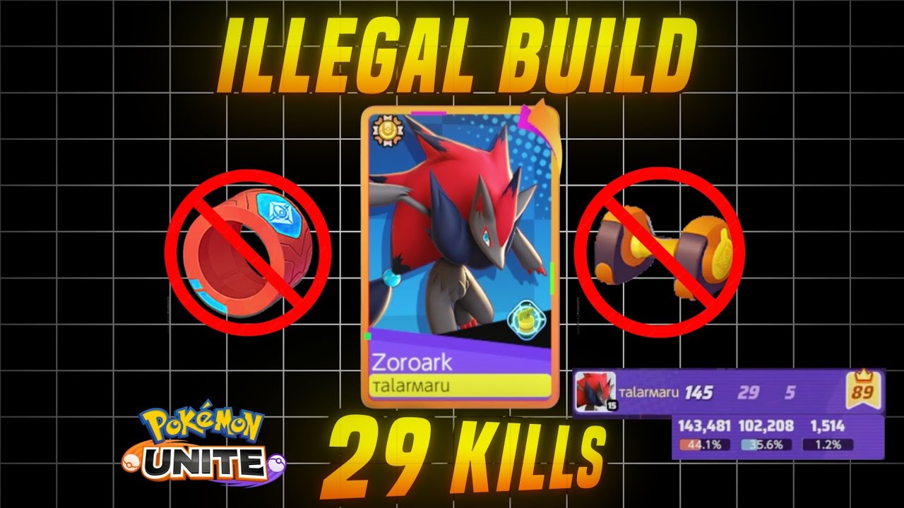 Pokemon unite should ban these two items for zoroark! 29 Kills Broken ...