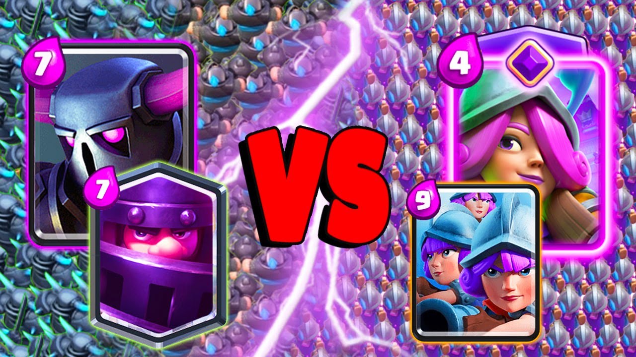 PEKKA + MEGA KNIGHT TEAM Vs EVOLVED MUSKETEERS TEAM - 2v4 - Clash ...