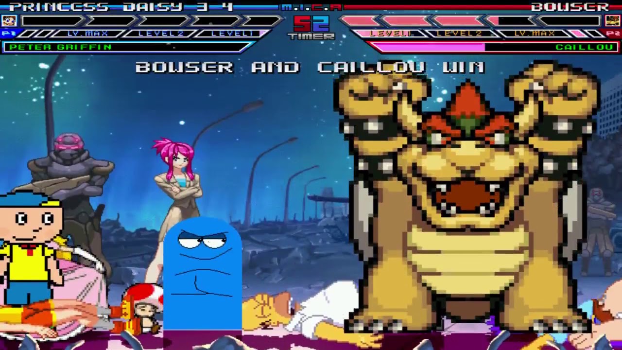 Mugen battle team Princess Daisy vs team Bowser - YouTube