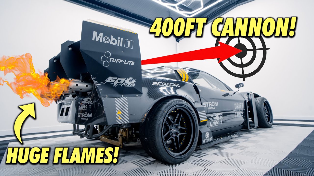 Fitting a T-Shirt launcher and flamer kit to my C6 Corvette... - YouTube