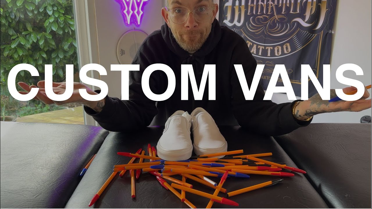 Custom Vans Slip Ons Using Just a Ballpoint Pen - YouTube