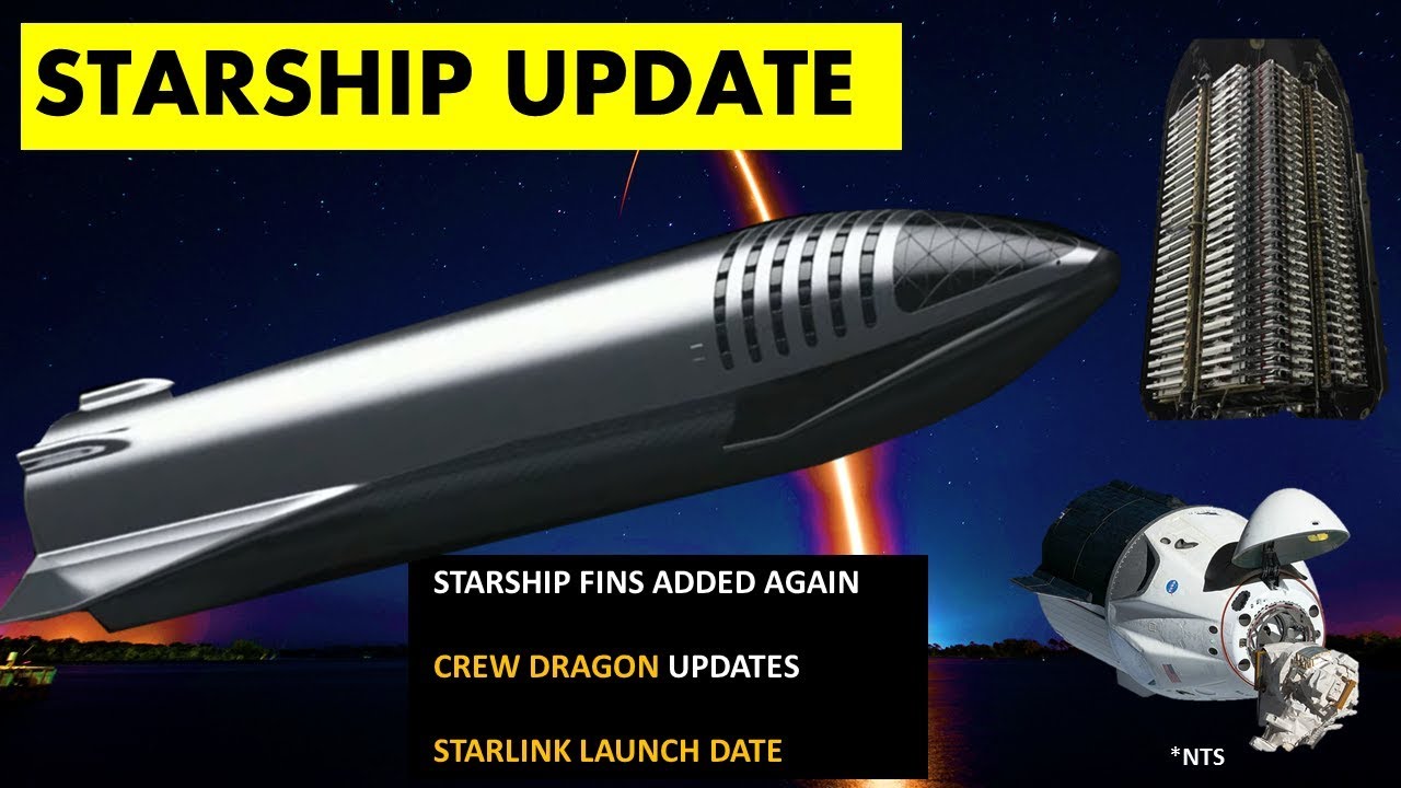 SpaceX Starship Updates- Fins I Crew Dragon Static Fire I Starlink ...