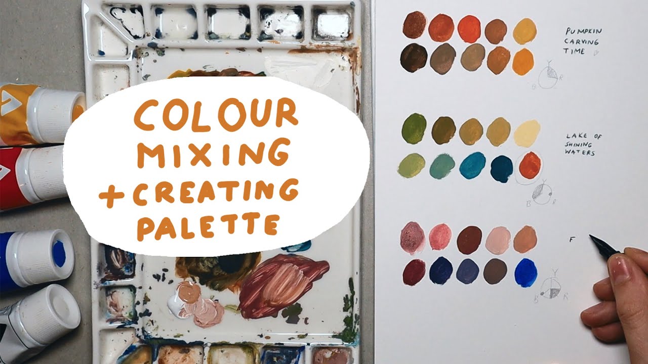 One hour of Colour mixing and making colour palettes + cozy chat with ...