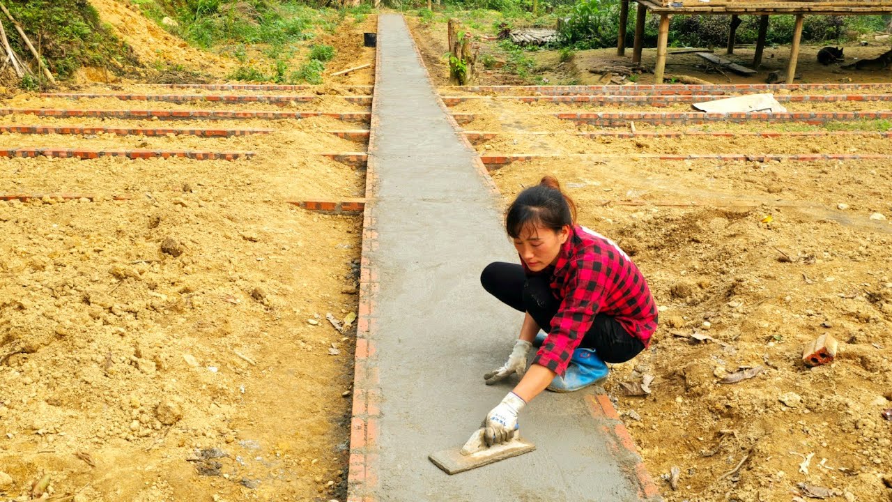The most beautiful concrete road, farm | farm construction / Bàn Thị ...