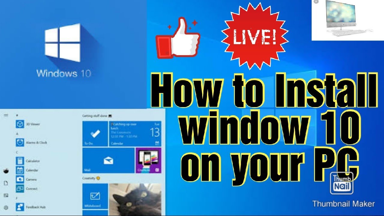 How to install Windows 10 on👍👍 your PC and Laptop 🔥🔥🔥💯👇🔥 - YouTube