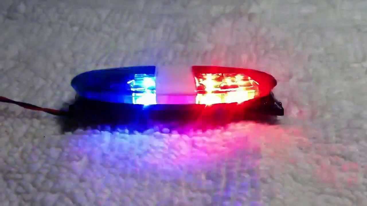 1/24 Custom Red/Blue Arjent LED Light Bar - YouTube