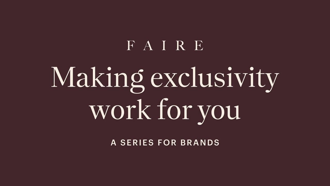 Making exclusivity work for you - YouTube