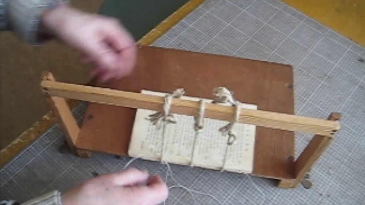 9. Leather binding: cord sewing - YouTube