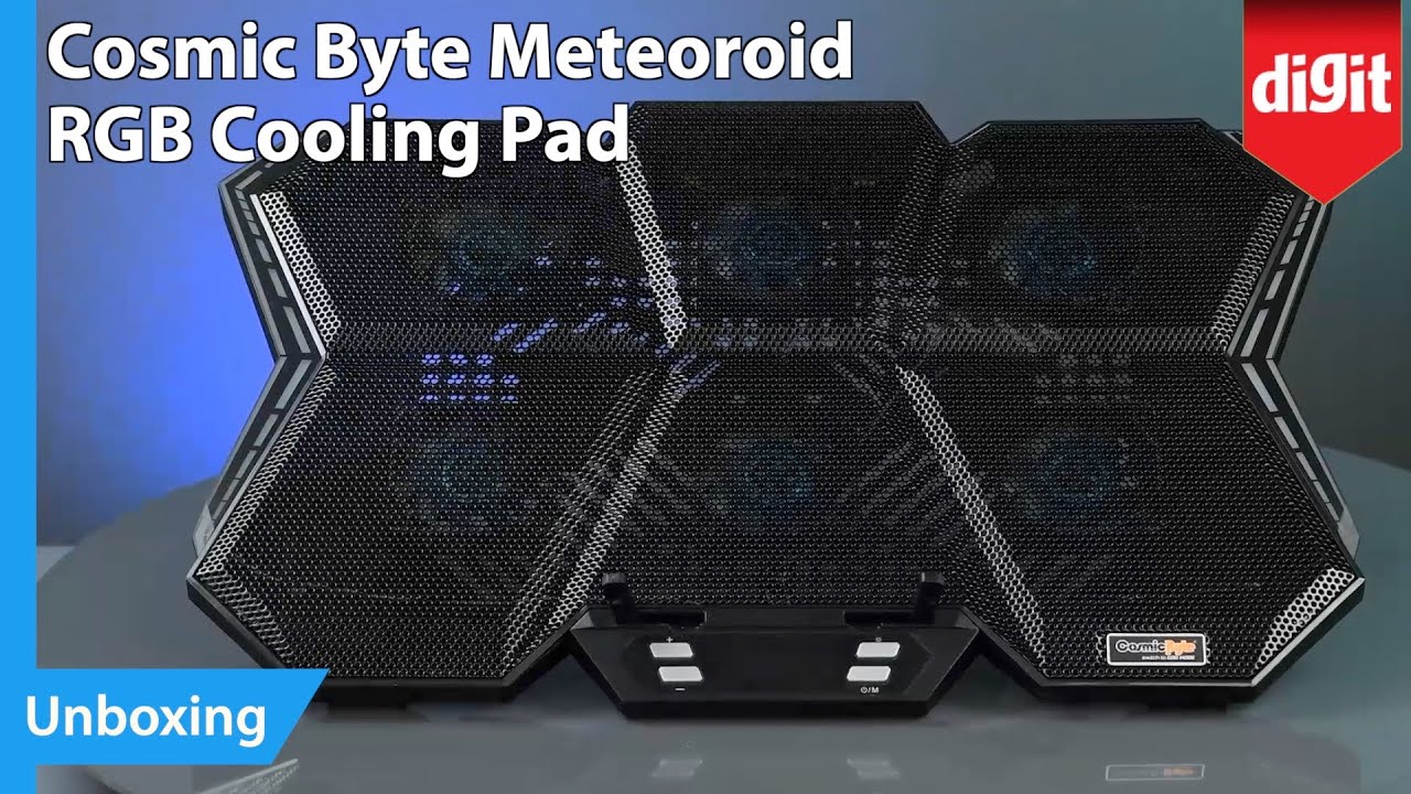 Cosmic Byte Meteoroid RGB Laptop Cooling Pad Unboxing - YouTube