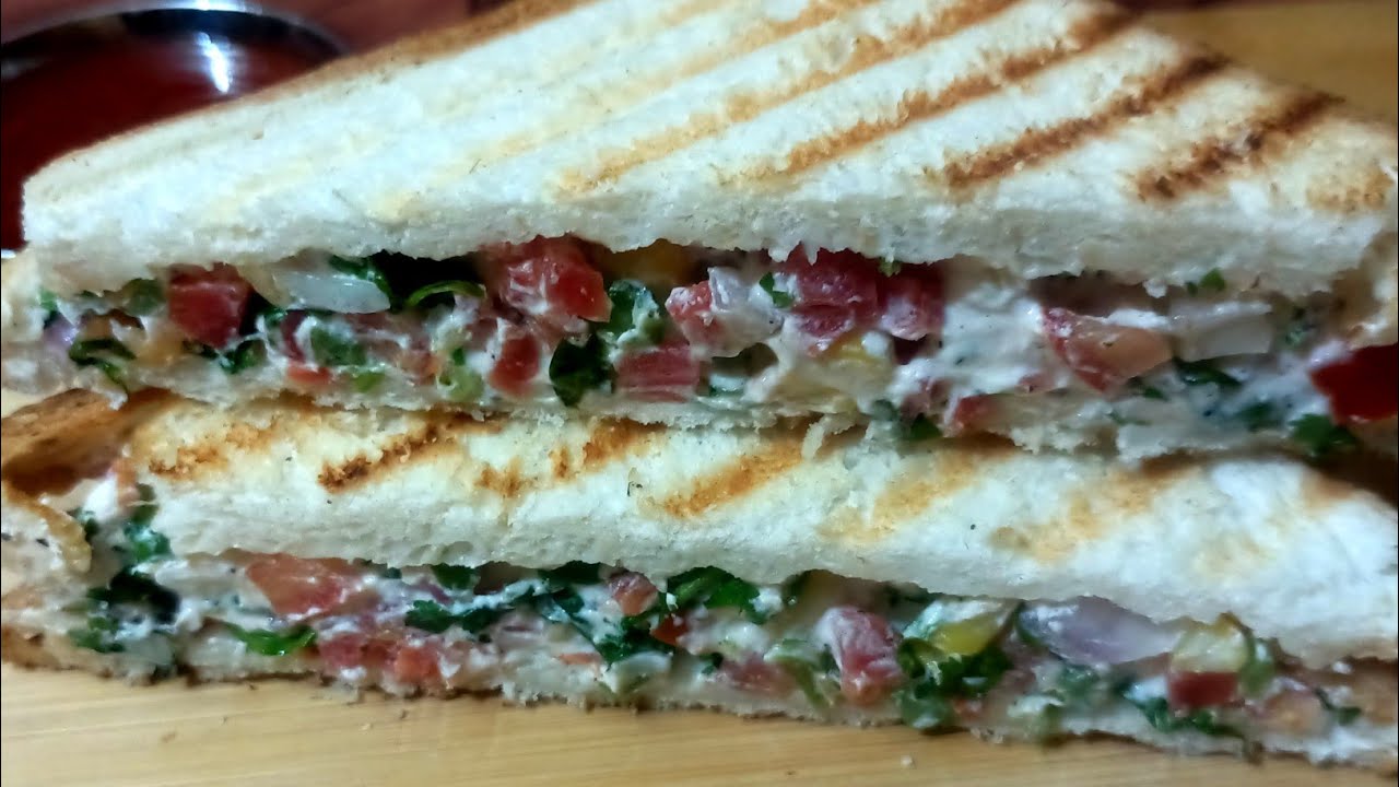 Dahi Sandwich Recipe | Curd Sandwich | Yogurt Veg Sandwich | Quick ...