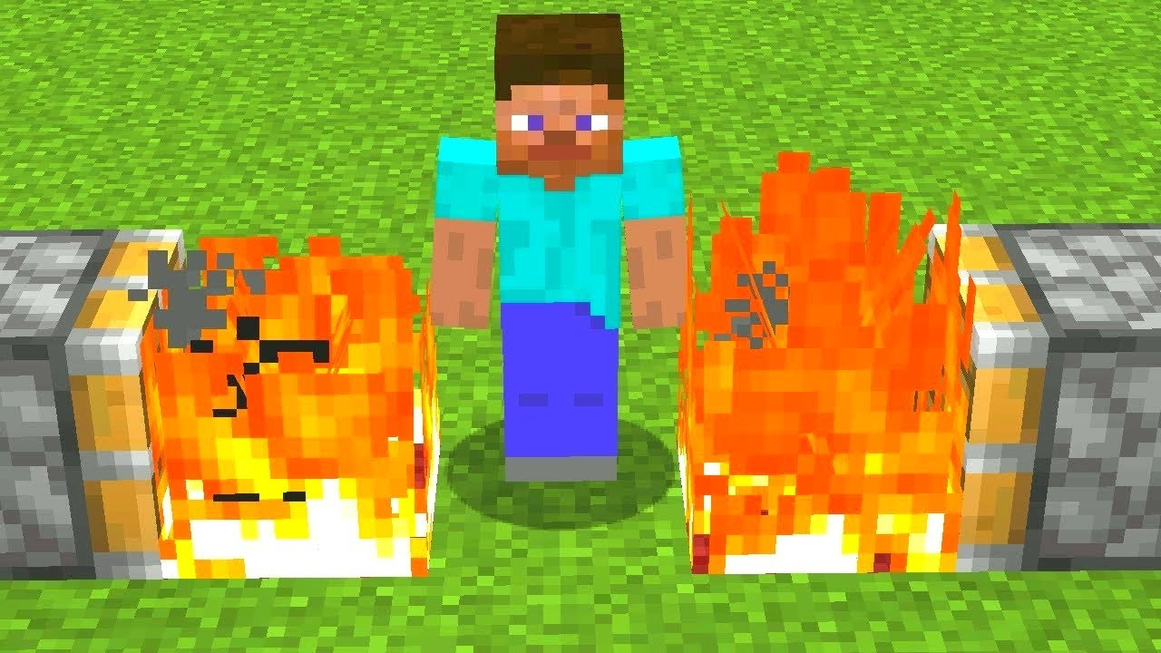 steve + fire = ??? - YouTube