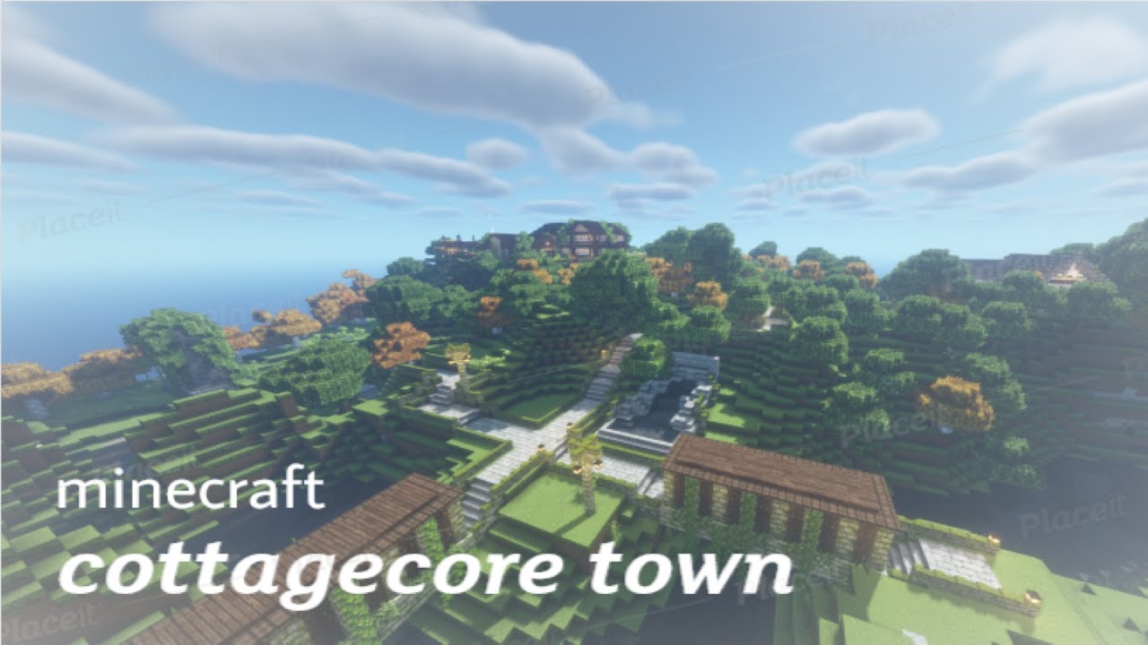 [Minecraft] Cottagecore Mini Town 🌼🌹 | Tour - YouTube