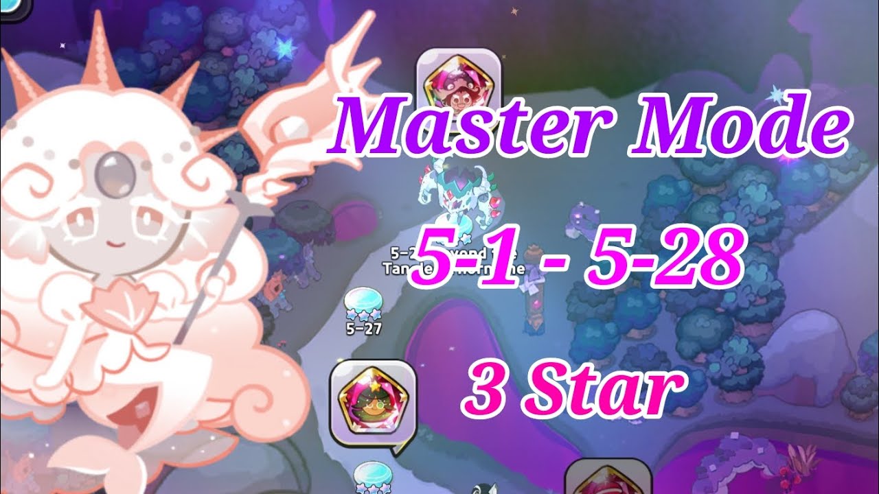 Master Mode 5-1 - 5-28 ( 3star) Cookie Run Kingdom - YouTube