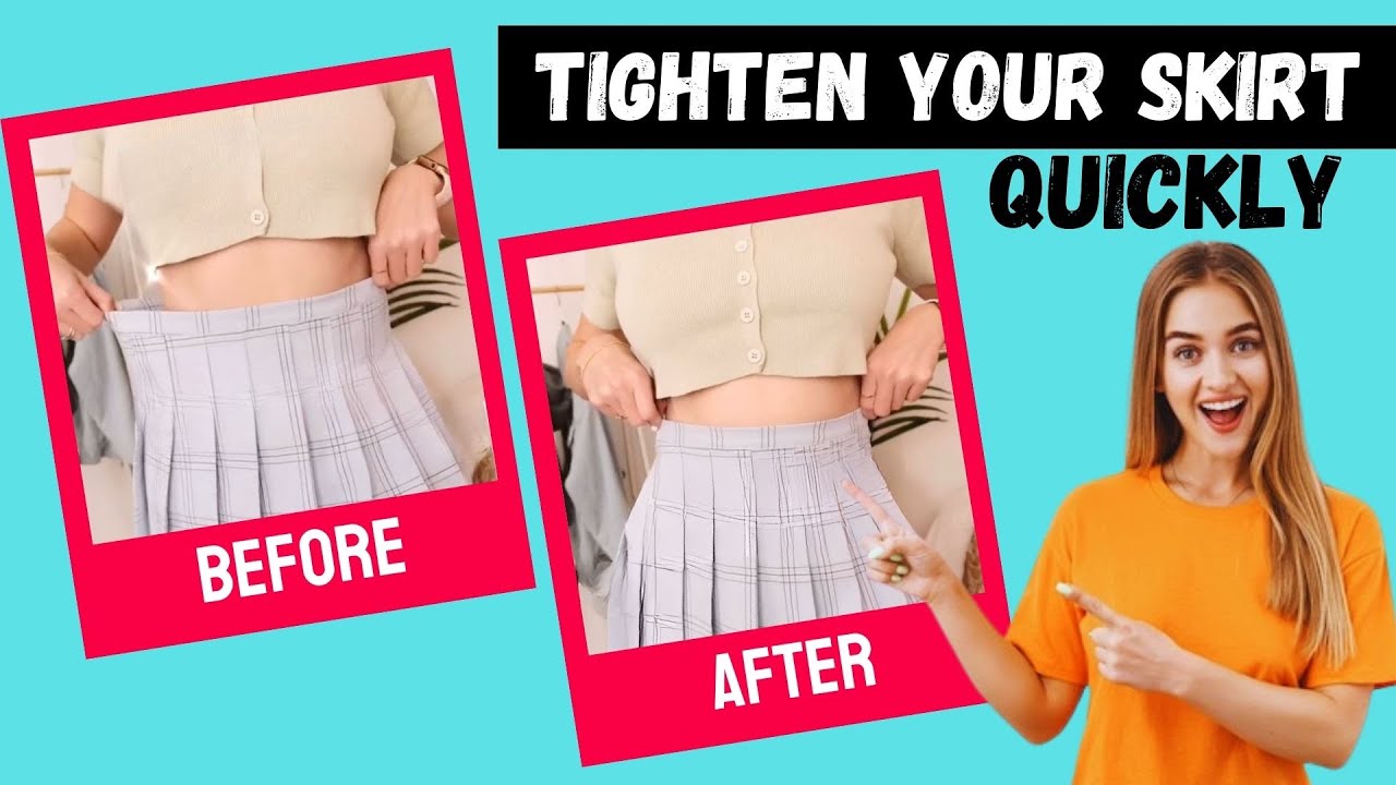 How to Tighten Skirt Waist With These Easy Hacks - YouTube