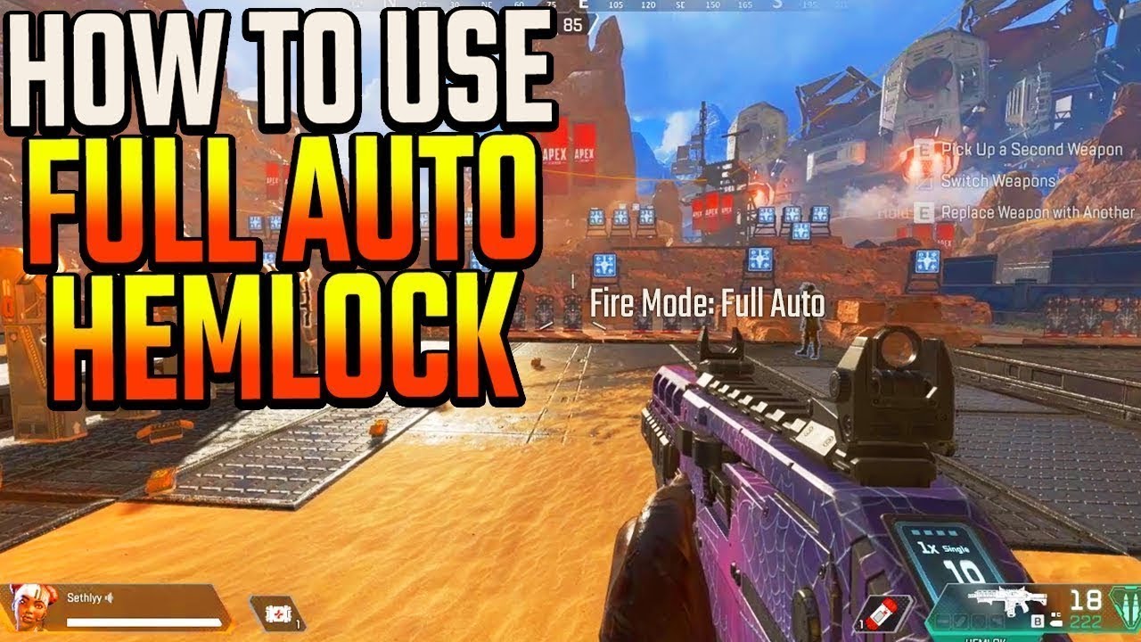 Apex Legends How To: FULL AUTO HEMLOCK (PS4 & XBOX) - YouTube