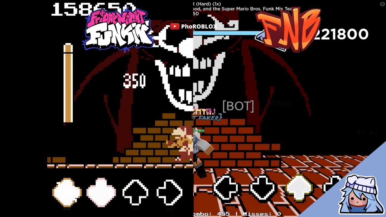 GAME OVER Song Comparison | FNF VS. Friday Night Bloxxin' | SMB Funk ...