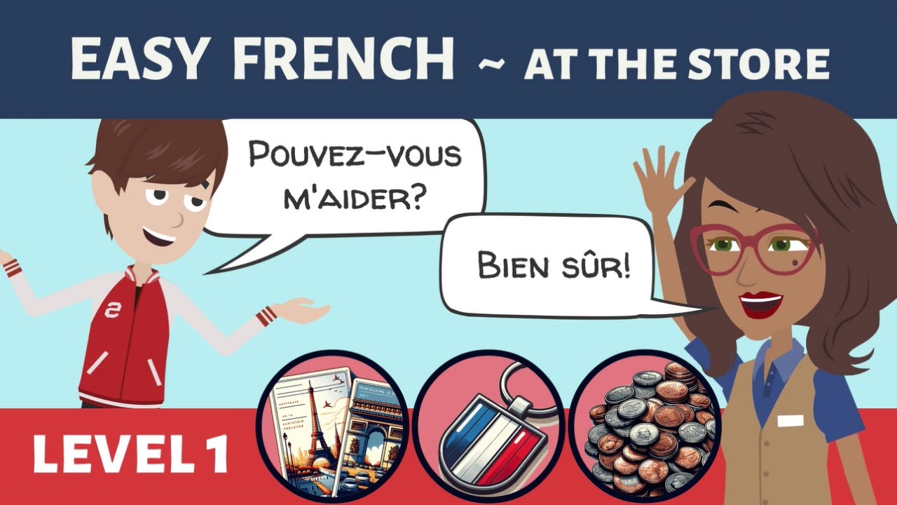 Learn Beginner French A1 A2 - Shopping for Souvenirs Level 1 -FREE ...