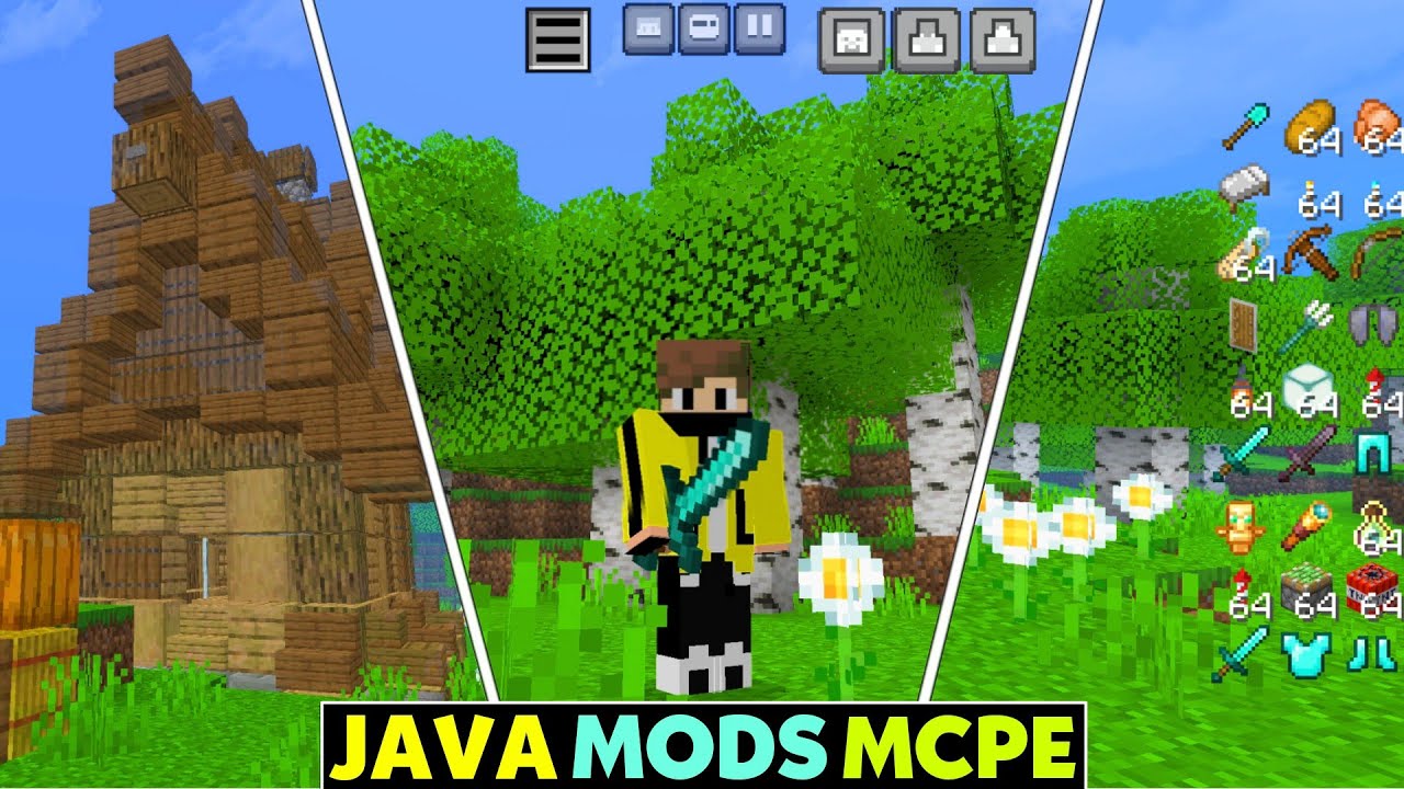 Top 3 Best Minecraft PE Mods 1.20 || Java PvP Mods/Addon For MCPE - YouTube