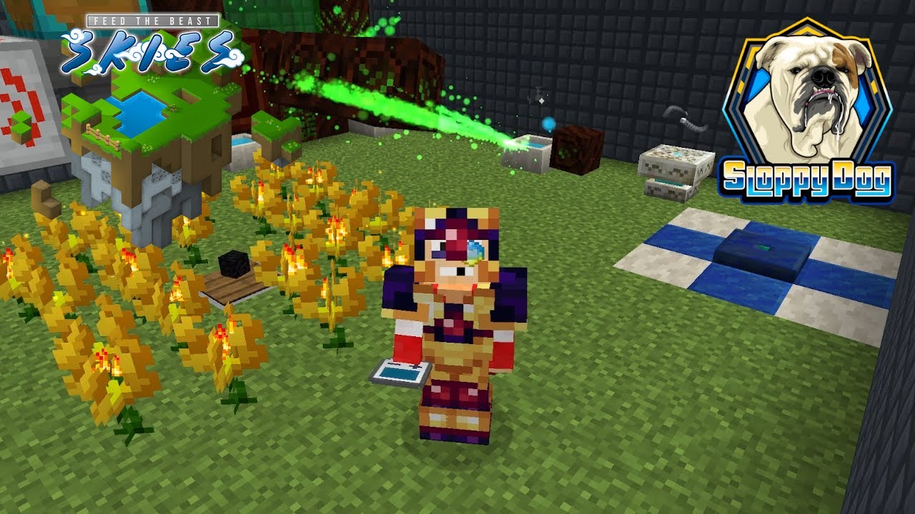 Botania in a Compact Machine, Overpowered Quest Line...FTB Skies EP 14 ...