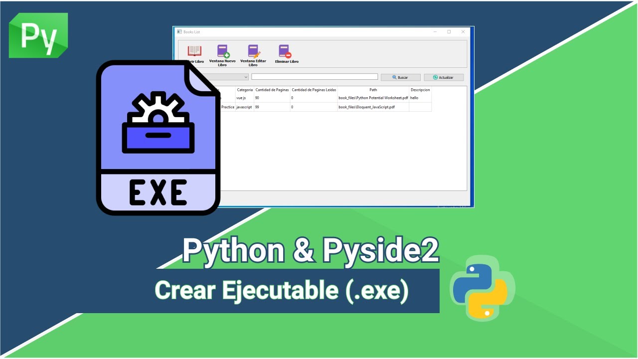 PySide2 - ¿Cómo crear Ejecutable (.exe)? - YouTube