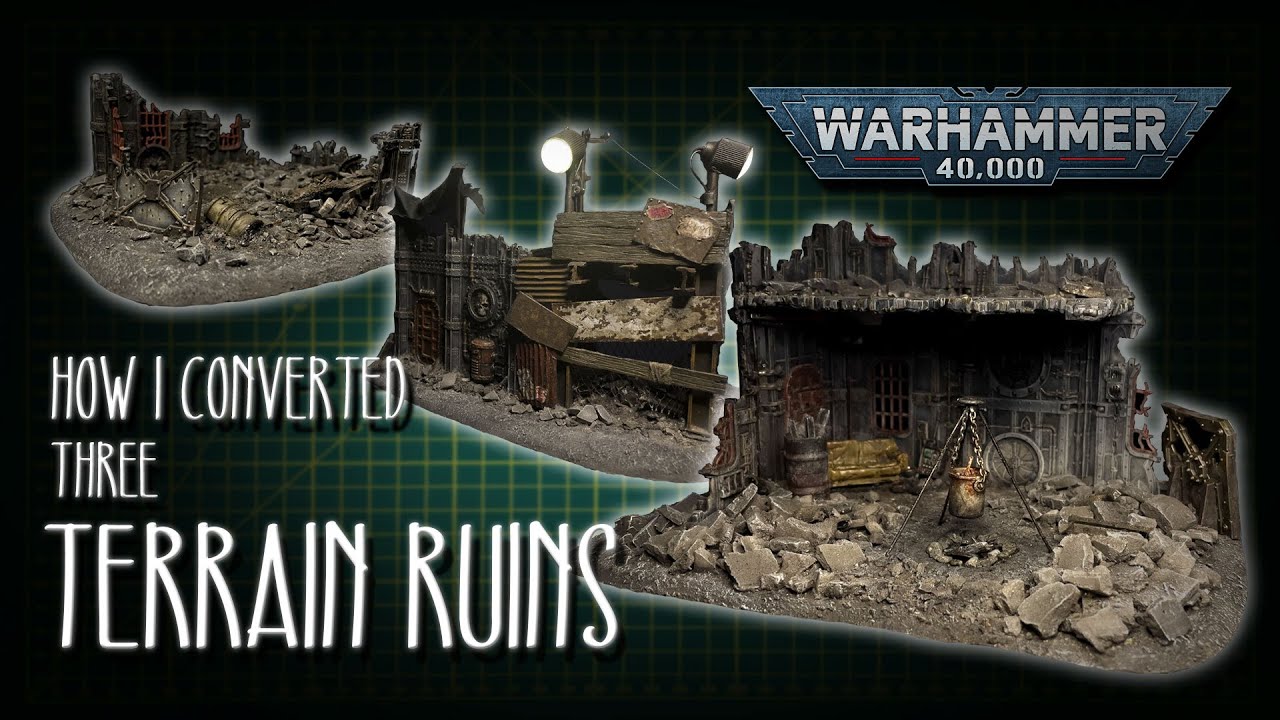 How I built three TERRAIN RUINS (Warhammer 40k/Necromunda/Kill Team ...