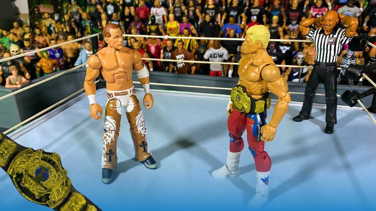 HBK VS CODY RHODES WWE ACTION FIGURE MATCH ! FOR THE WORLD CHAMPIONSHIP ...