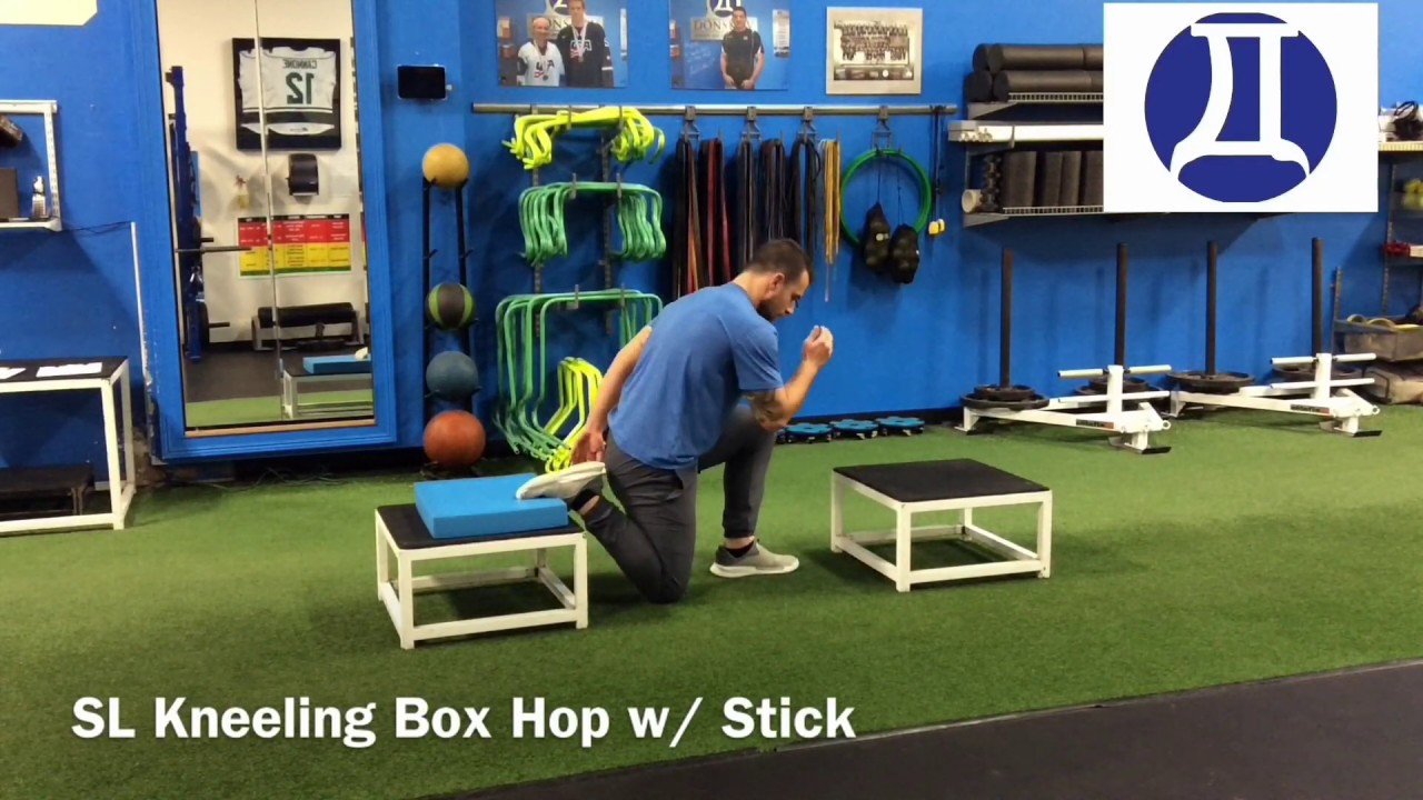 SL Kneeling Box Hop w/Stick - YouTube