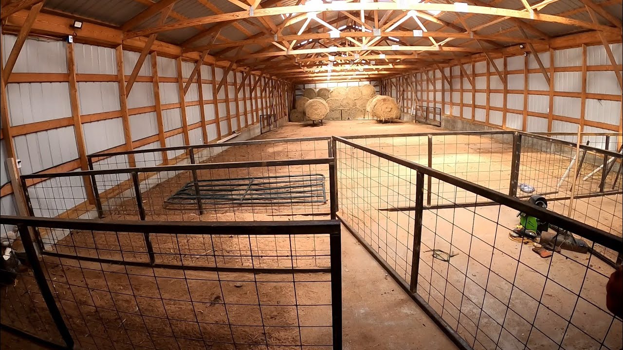 We made our own livestock panels for our livestock barn! - YouTube