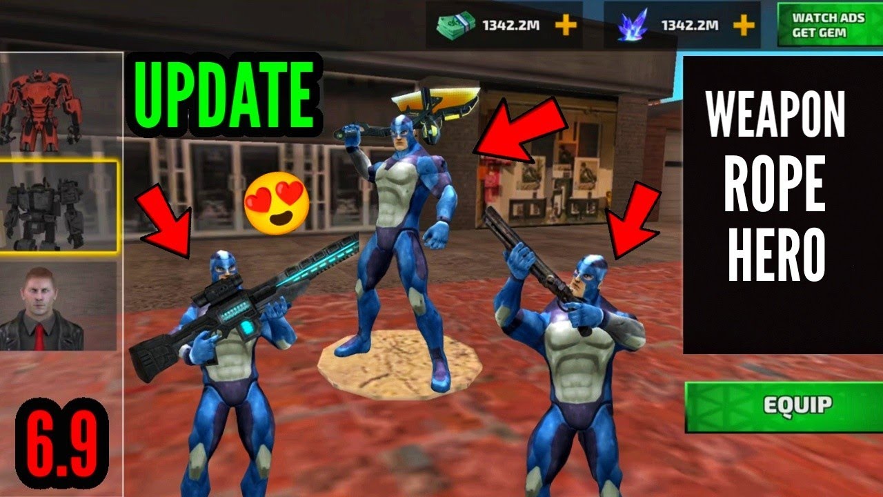 new weapon shop update 😍 in rope hero vice town 😱 || pagal gamerz - YouTube