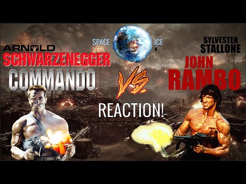 REACTING to Space Ice: Arnold vs Stallone - Commando vs Rambo - Who's Better? - YouTube
