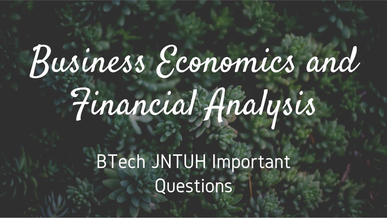 BEFA Business Economics and Financial Analysis Important Questions ...