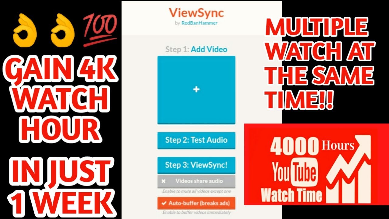 HOW TO USE VIEWSYNC | FOR GAINING WATCH HOURS FAST - YouTube