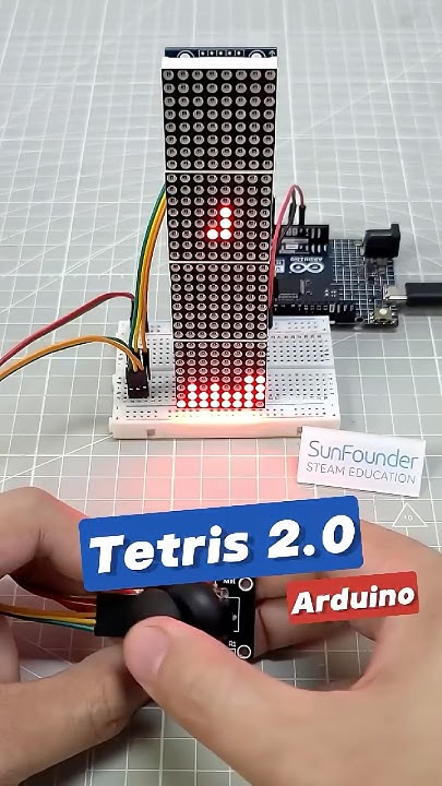Retro Tetris Game Made with Arduino 🤯 #arduino #ultrasound - YouTube