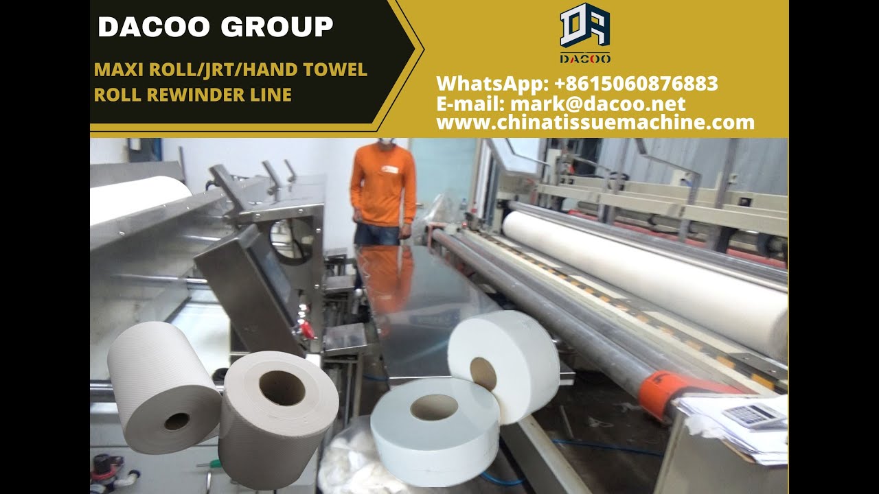 New Design Maxi Jumbo Roll Tissue Toilet Roll Rewinder Machine Line ...