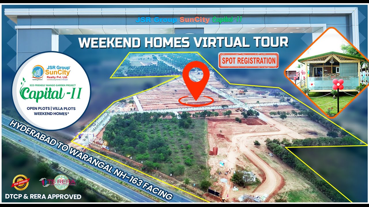Capital-II Virtual Tour || Hyderabad To Warangal NH-163 Facing || JSR Group SunCity - YouTube