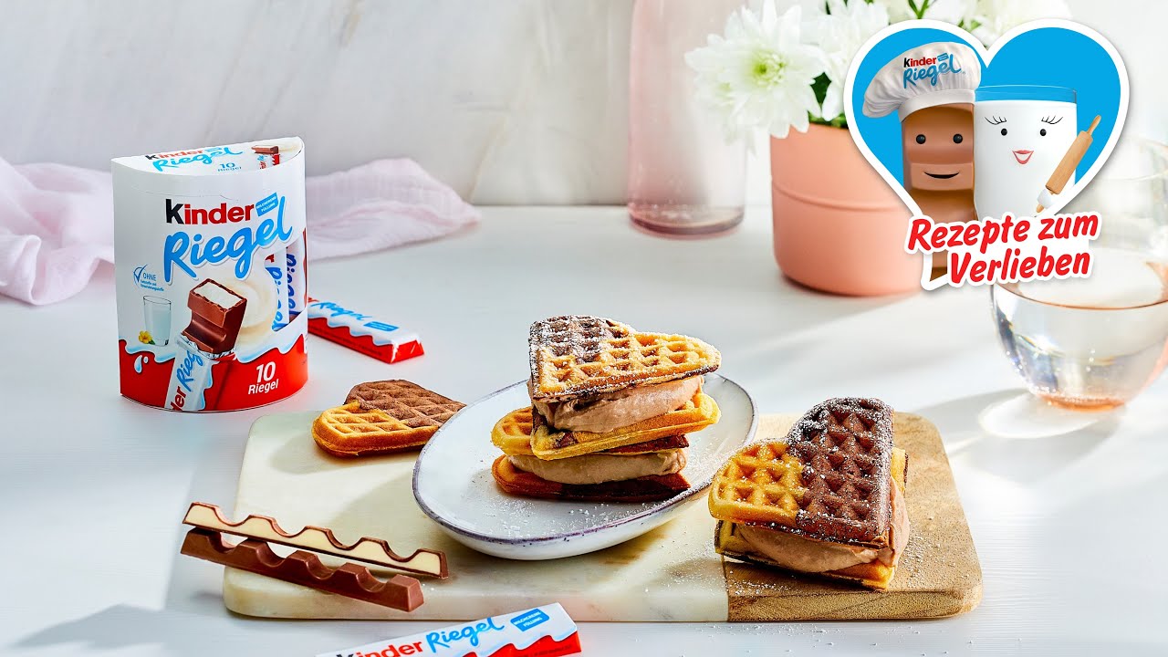 kinder Riegel | Rezepte | Waffeltürmchen - YouTube