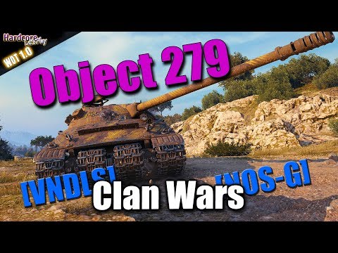 WOT: Object 279 in Clan Wars on Abbey, [VNDLS] vs [NOS-G], WORLD OF TANKS