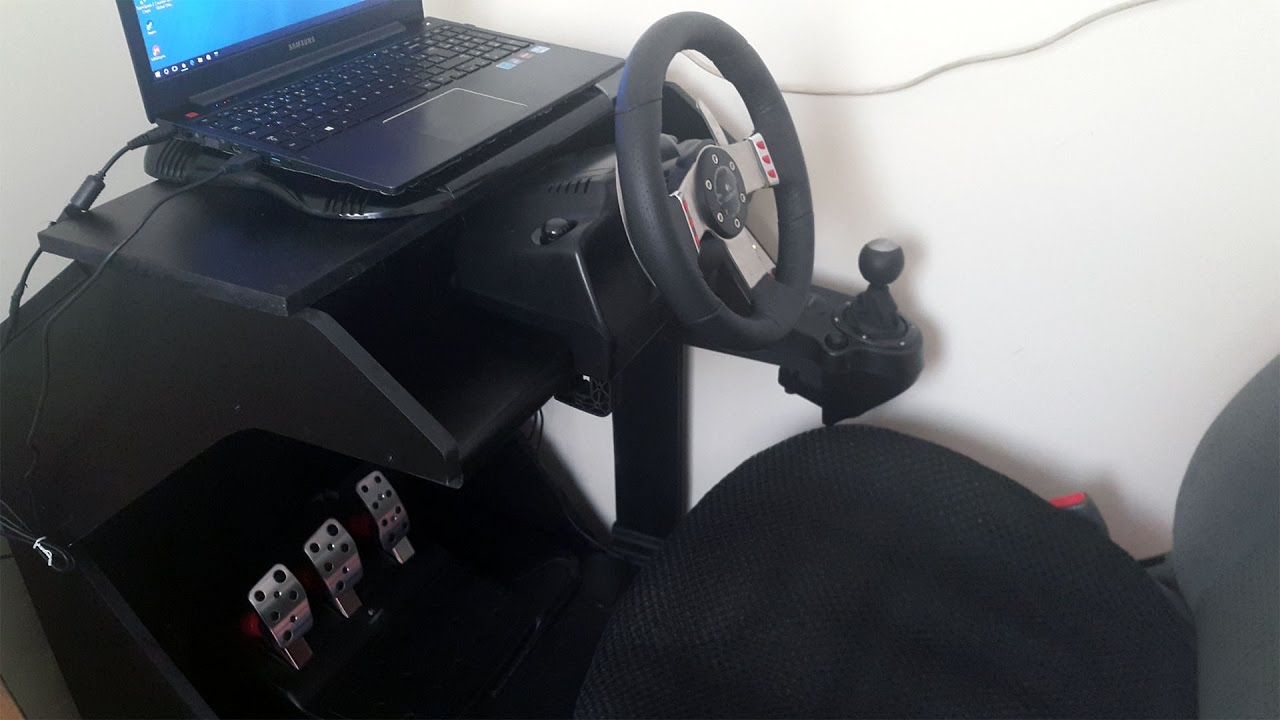 Logitech G27 + Cockpit que montei - YouTube