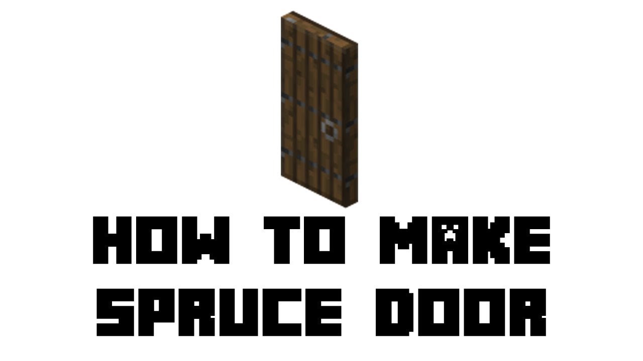 Minecraft Survival: How to Make Spruce Door - YouTube