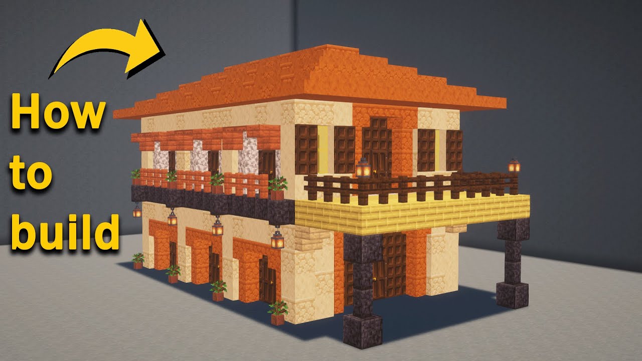 Mexican House Minecraft Build Tutorial - YouTube
