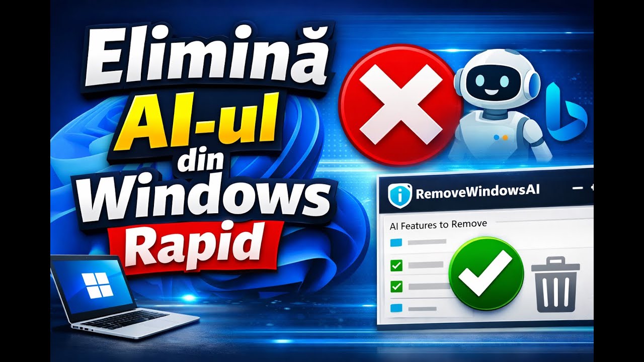 Cum să elimini Windows AI rapid cu RemoveWindowsAI - YouTube